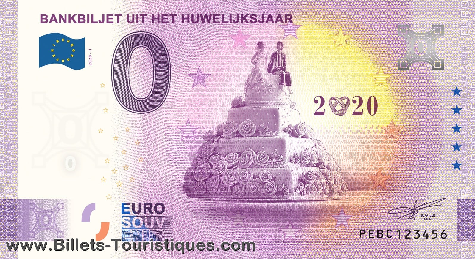 BANKBILJET UIT HET HUWELIJKSJAAR 2020-1 - Billets Touristiques